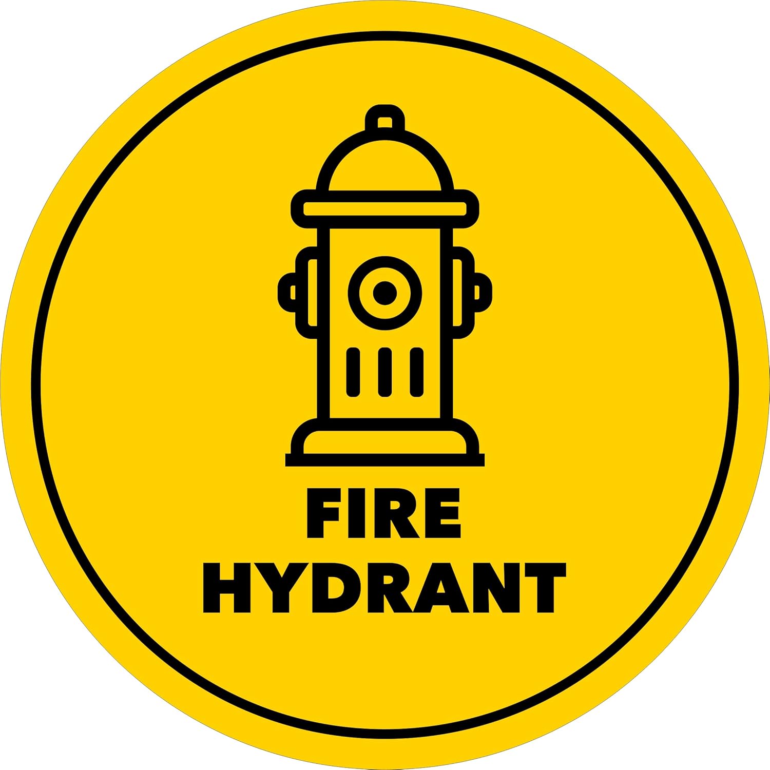 Amazon.com : Circle Plus Fire Hydrant Wall or Door Sign | Easy ...