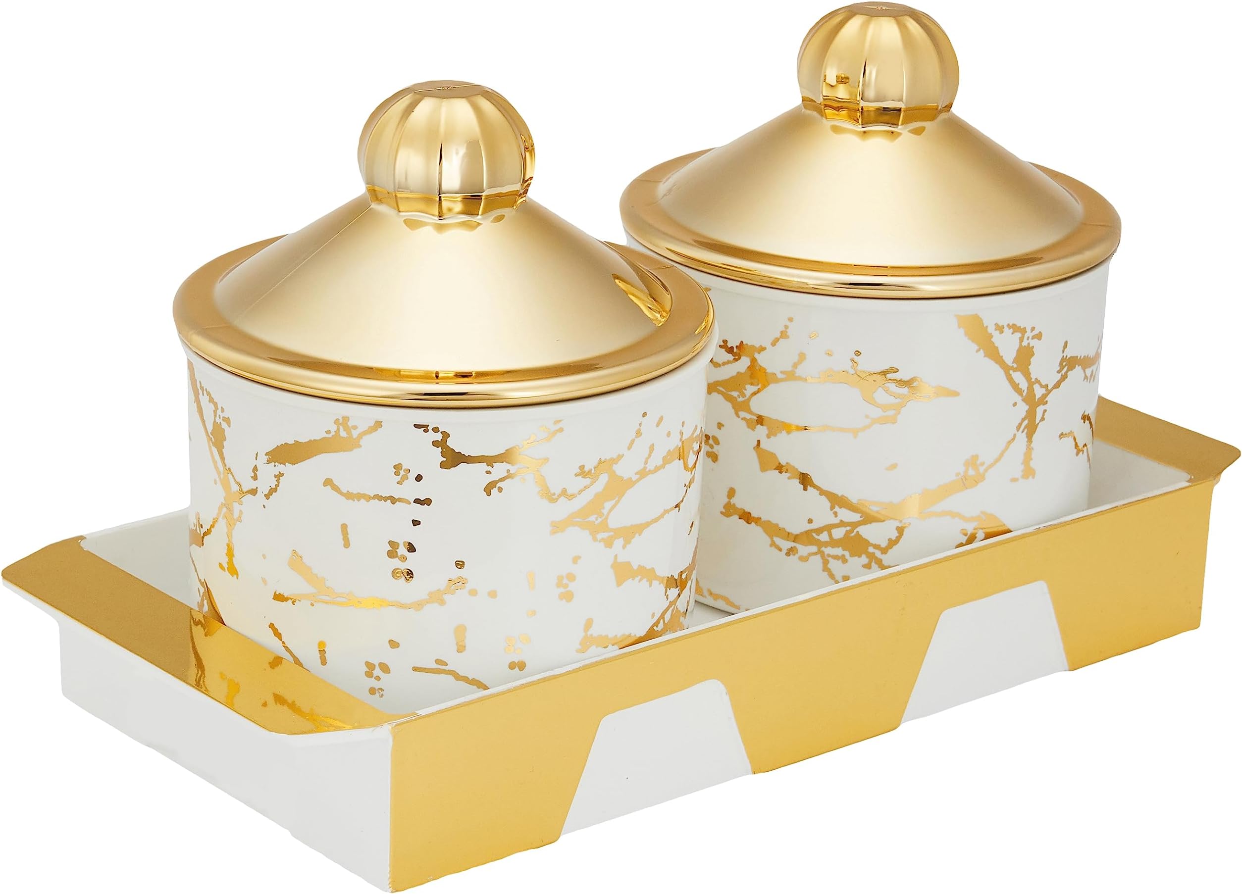 Buy Homeor Air-Tight Dry Fruit Container Tray Set with Lid & Serving ...