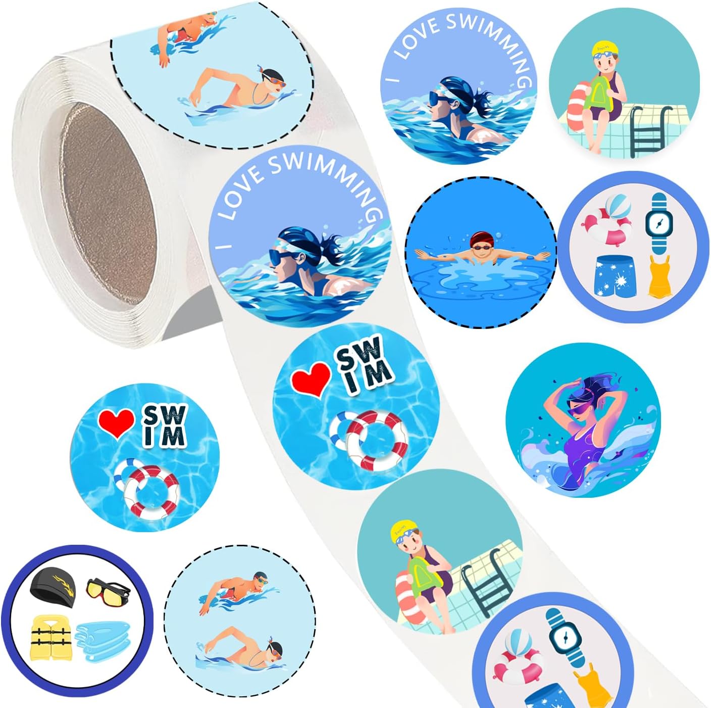 Amazon.com: 500 Tennis Roll Stickers Ball Sports Themed Party Supplies ...