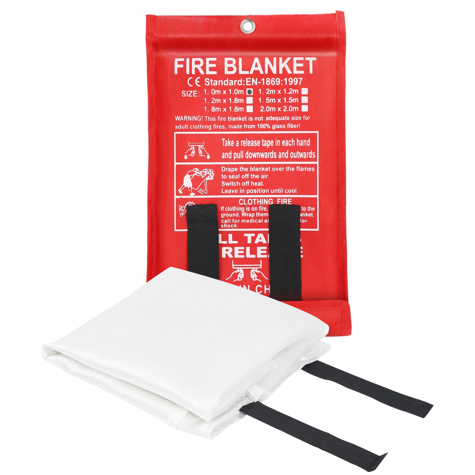 Emergency Fire Blanket, 1 Pack Fire Blanket, Fire Protection Blanket ...