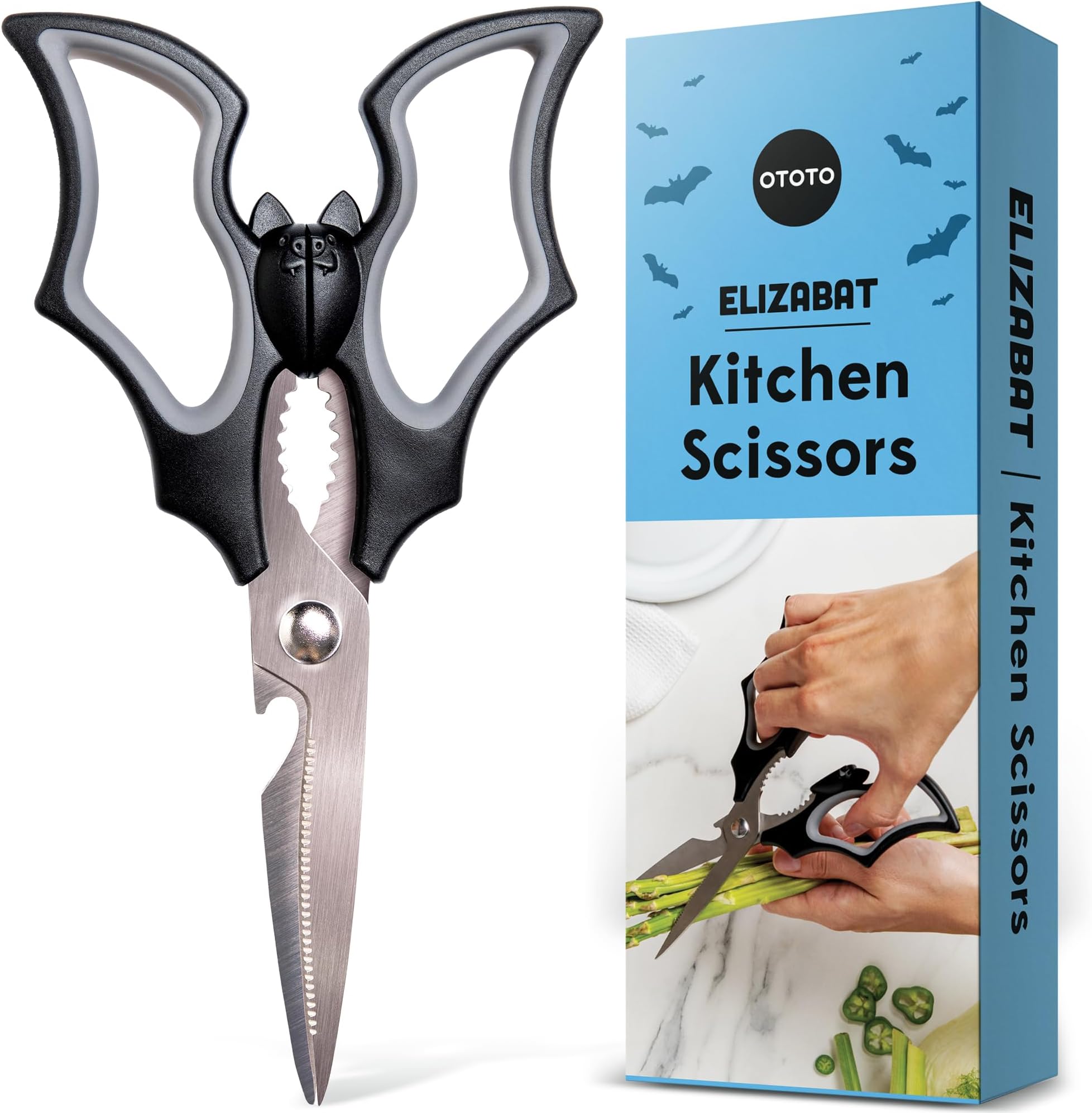 Amazon.com: OTOTO Elizabat Kitchen Scissors - Halloween Goth Cute Bat ...