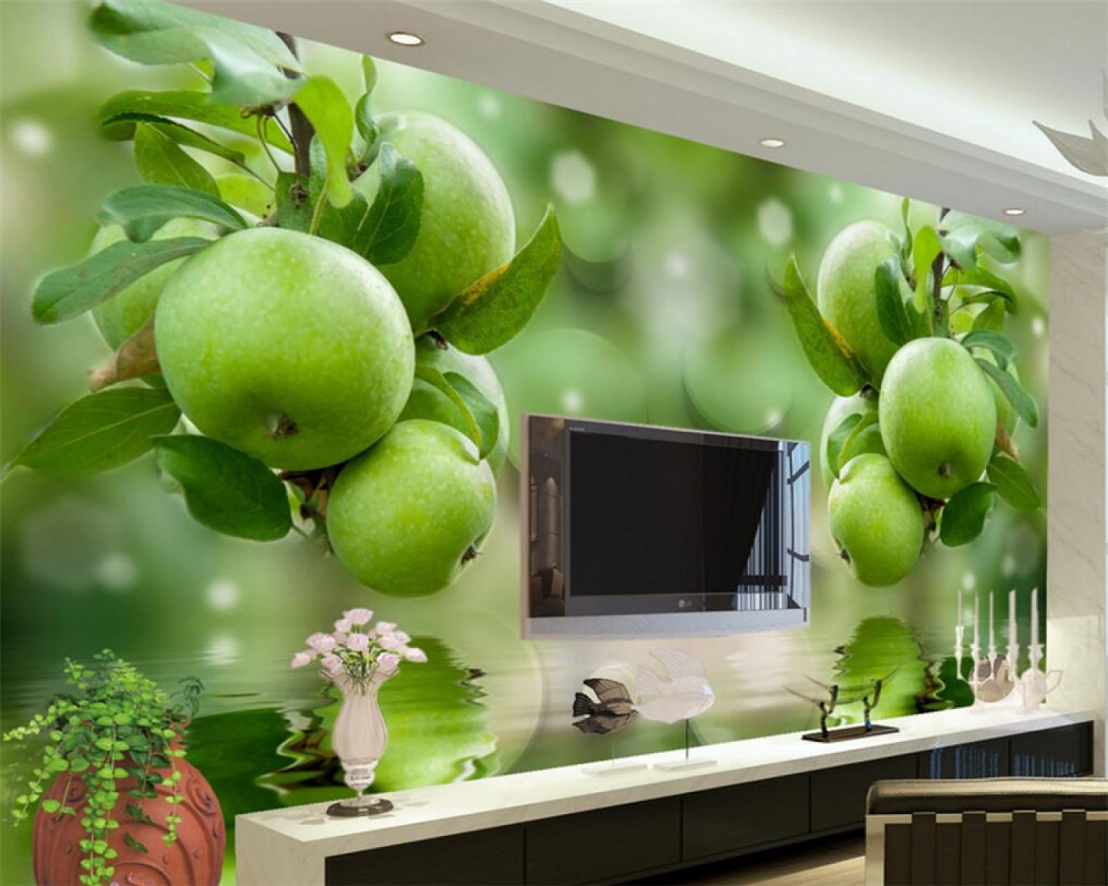 Green Apple Art Wallpaper