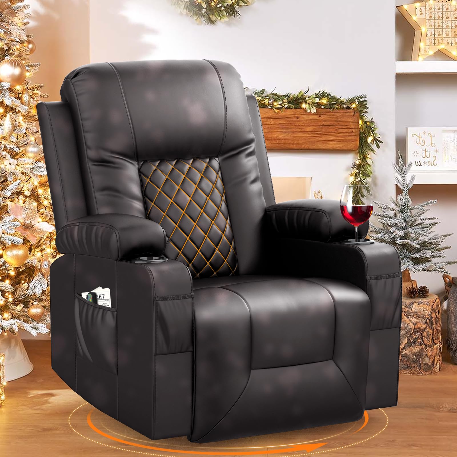 Amazon.com: Duitrc Recliner Chairs for Adults, Swivel and Rocking ...
