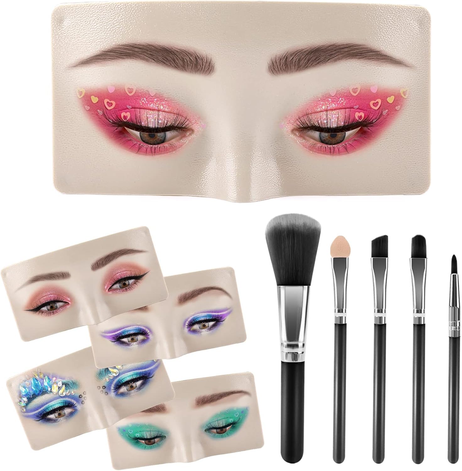 Topretty Makeup Practice Face, 5D Perfect Aid to Practicing Makeup ...