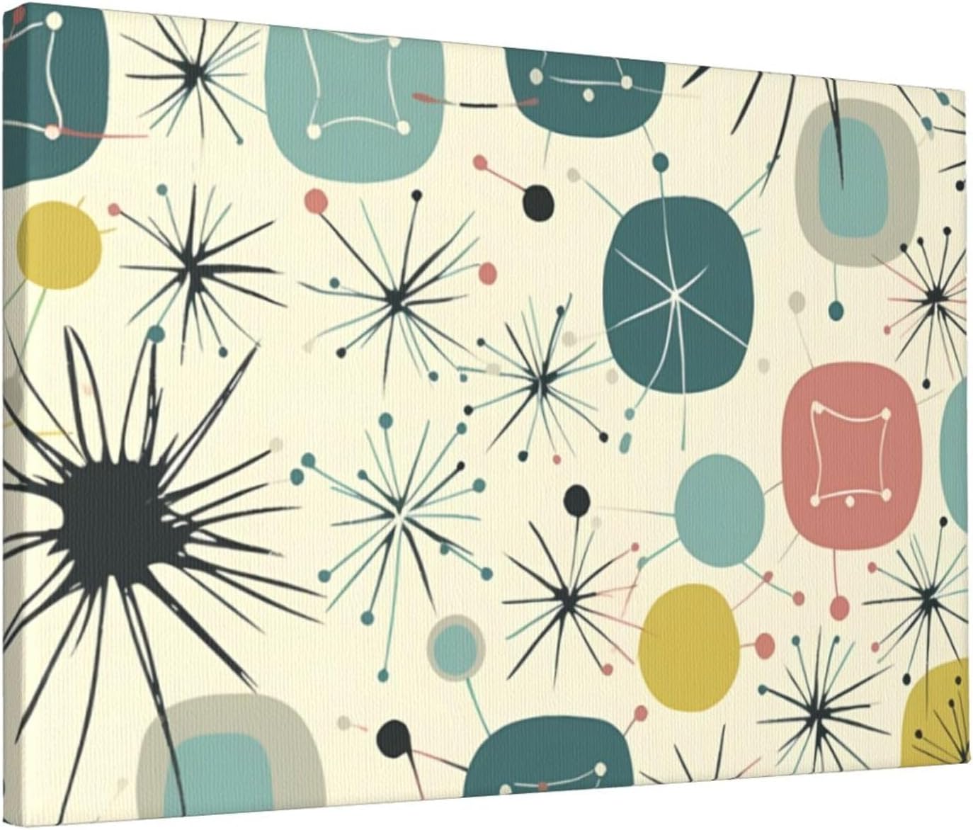 Amazon.com: NKQSOAUH Atomic Stars Pattern Print Poster Canvas Wall Art ...