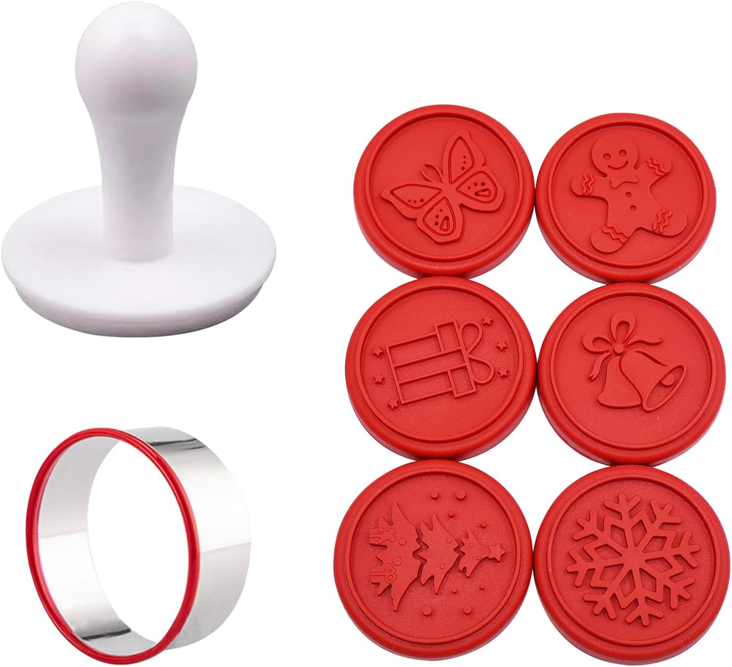 Amazon.com: Merry Christmas Fondant Embosser, Stamp, Cookie Cutter ...