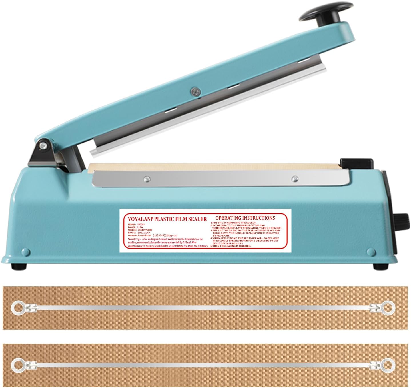 Amazon.com: METRONIC Impulse Sealer 8 inch, Manual Heat Sealer Machine ...