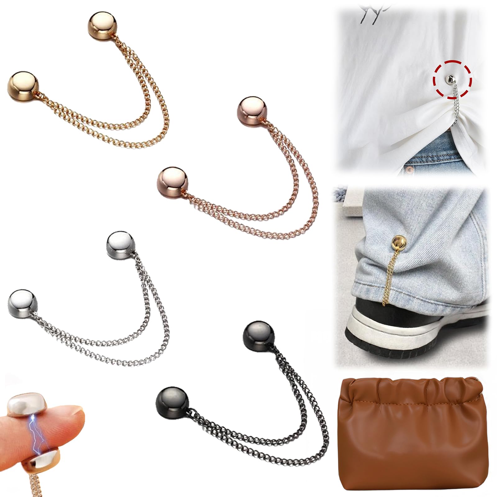 Amazon.com: 4-Pack Magnetic Clothing Clips, Multi-Function Magnetic ...