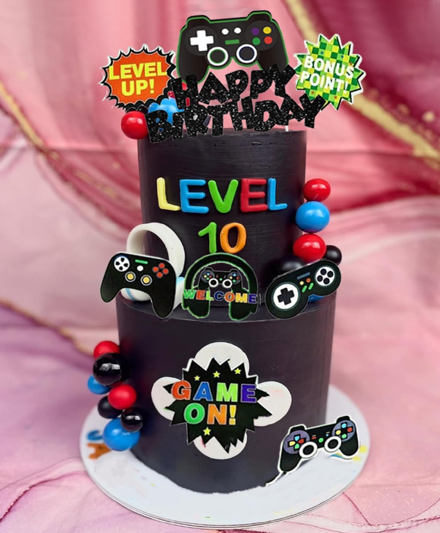 Snapklik.com : 21 PCS Video Game Themes Cake Toppers Video Game Cake ...