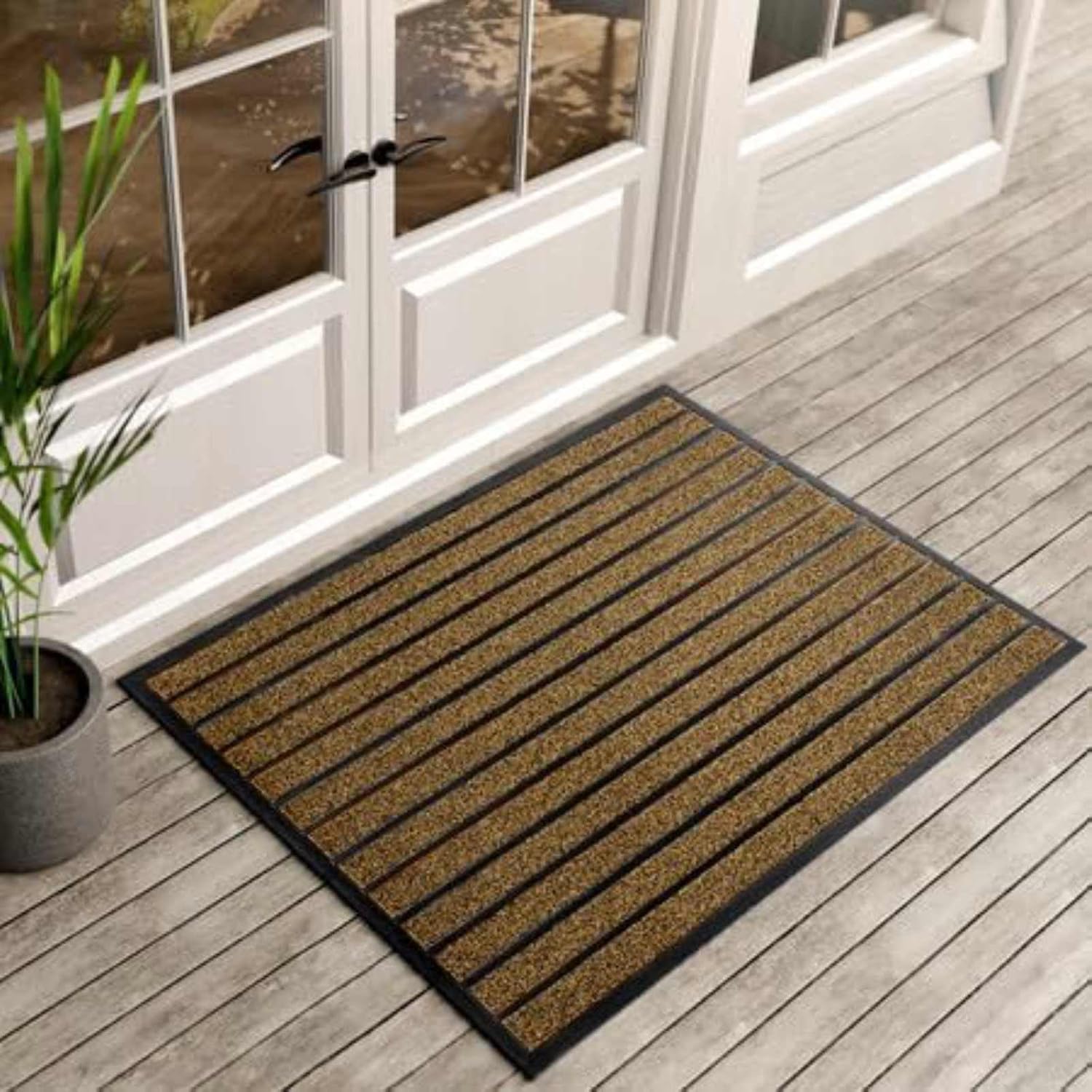 ubdyo Extra Large Durable Door Mat - Outdoor Dirt Trapping Welcome Mats ...