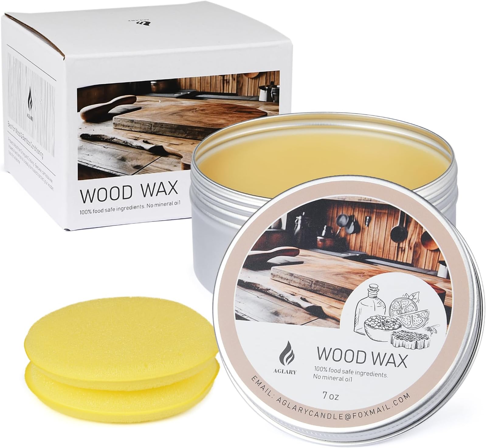 Amazon.com: Premium Cutting Board Finish Wax - Natural Beeswax and ...