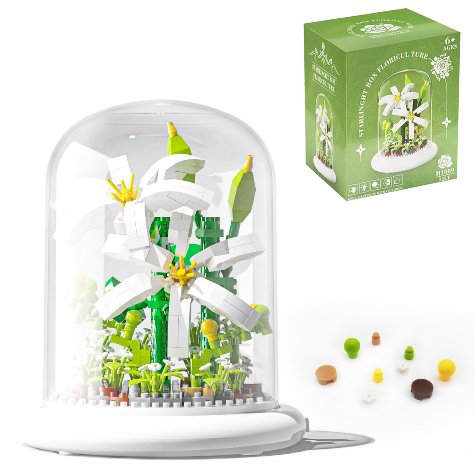 Snapklik.com : MJDDJA Mini Flower Building Kits, 510 Pcs Min Bouquet ...