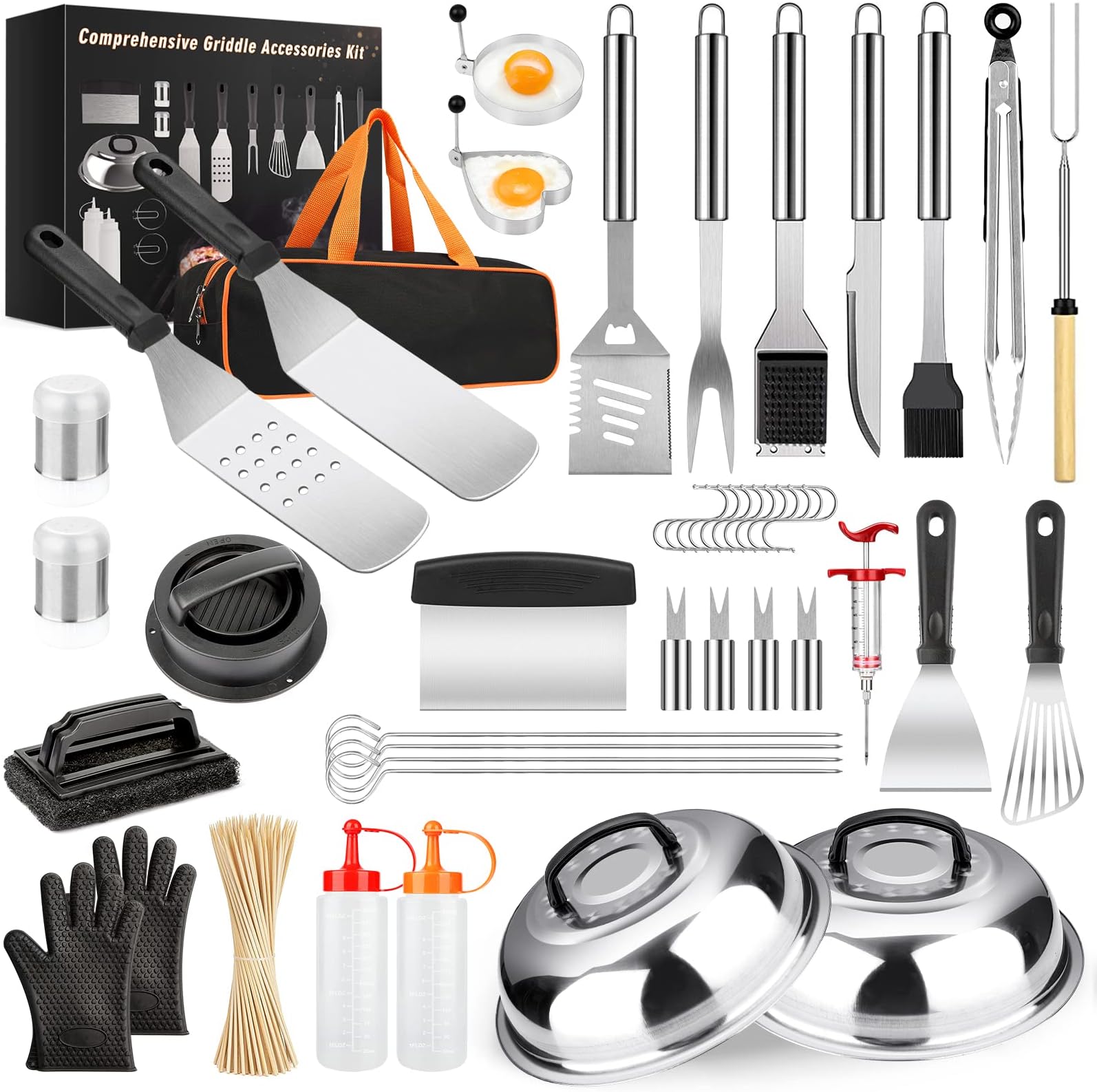 Amazon.com : Griddle Accessories Kit, 144 Pcs Griddle Grill Tools Set ...