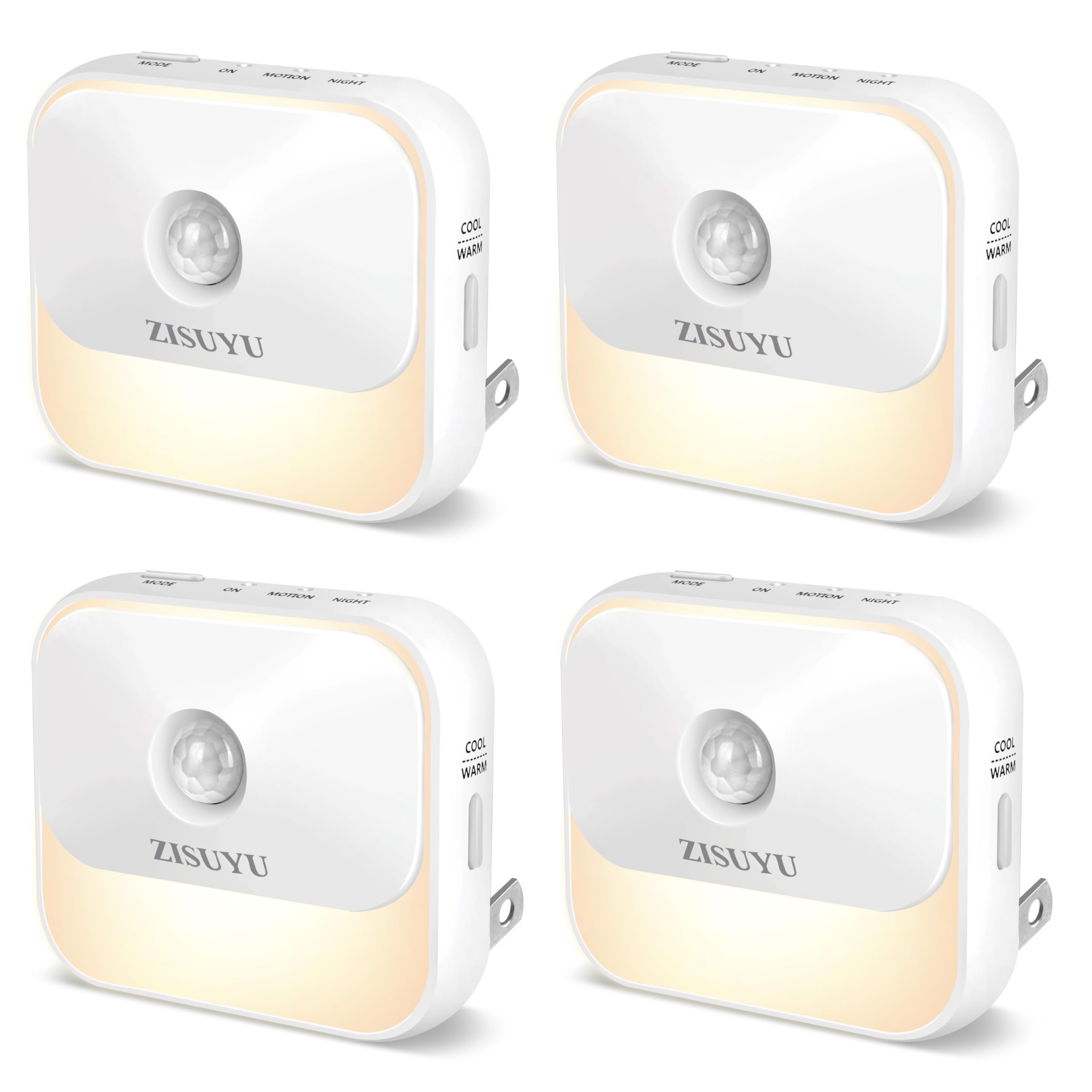 ZISUYU Plug in Night Light with Motion Sensor, 3 Modes,Color Changing ...