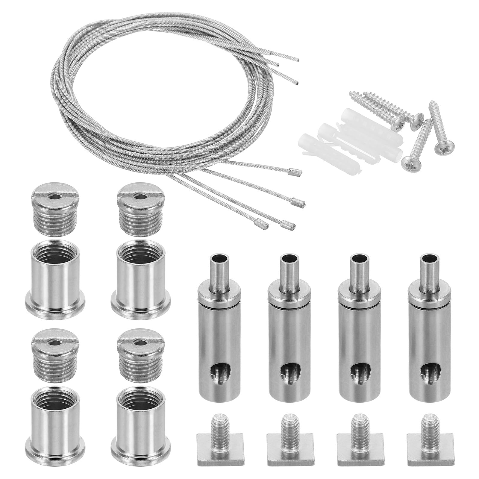 PATIKIL Ceiling Hanging Wire Cable Kit, 4 Set Lights Panel Steel ...