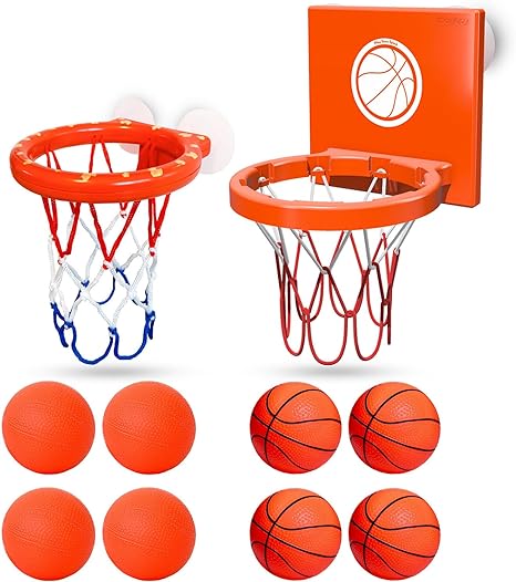 Amazon.com: Bath Toys - Bathtub Basketball Hoop for Kids, Toddlers ...