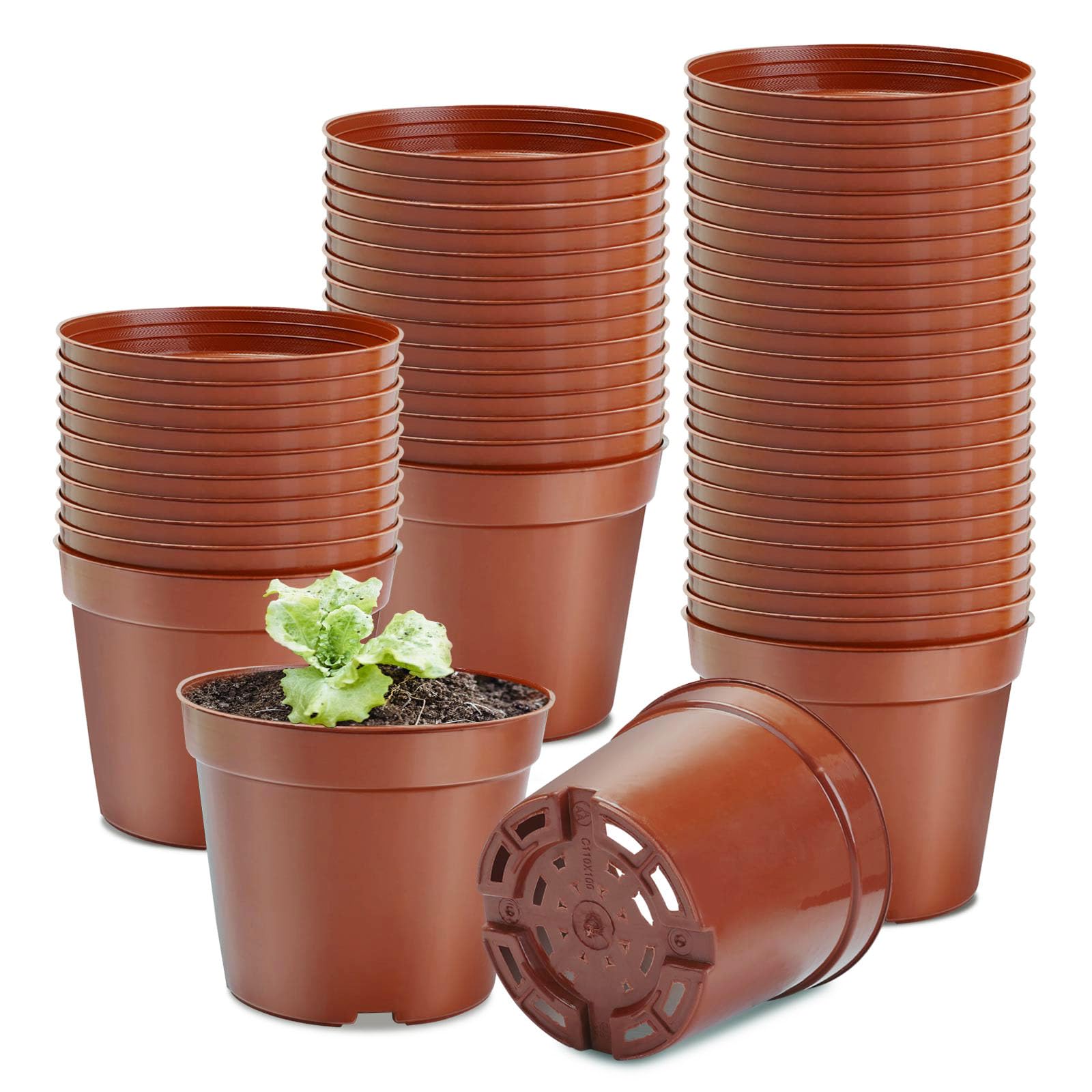 Jordbrux 6.7cm 10pcs Nursery Pots for Seedlings - Plastic Seedling Pot ...