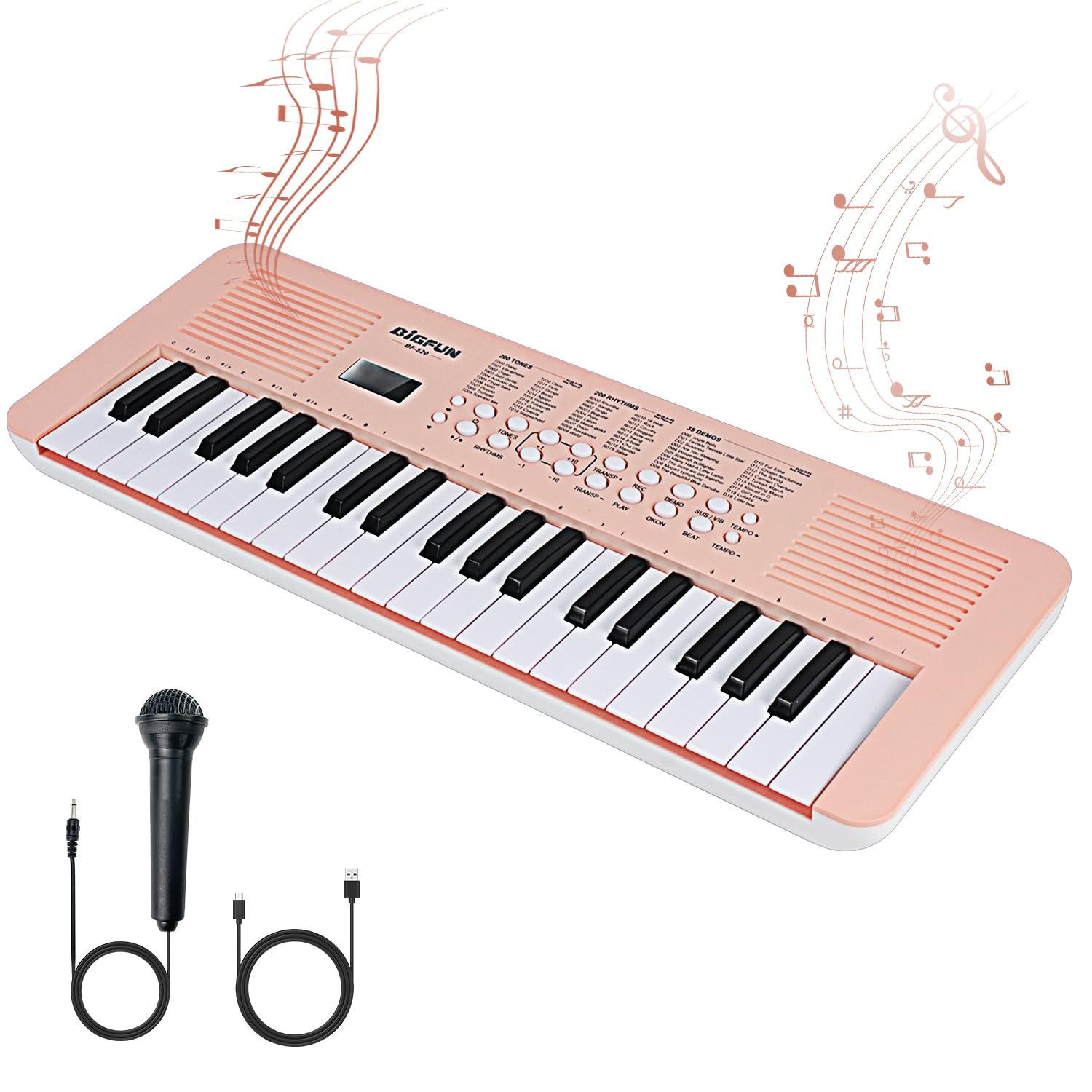 Amazon.com: Raimy Kids Keyboard Piano with Two Speakers, 37 Keys ...