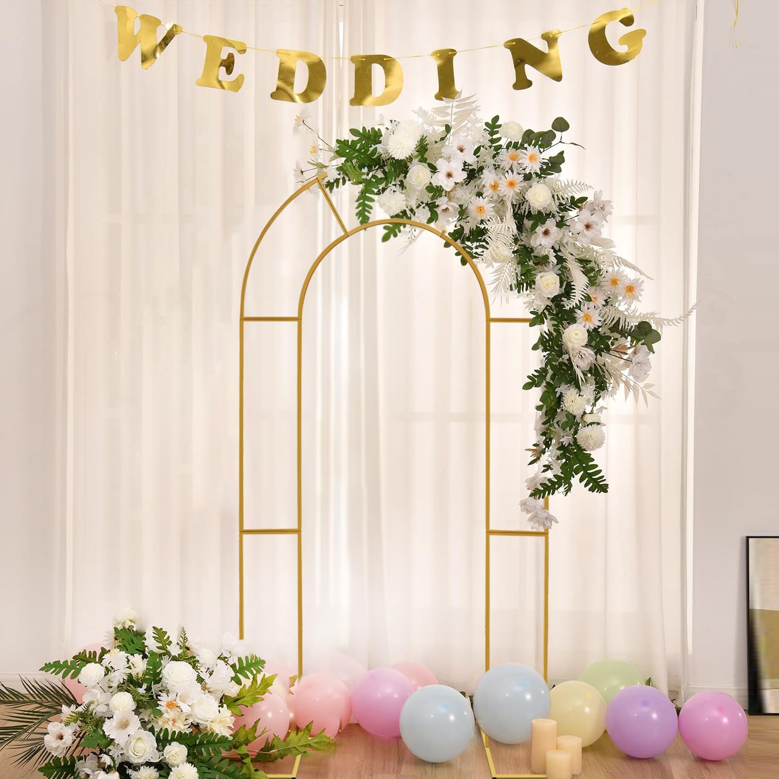 Snapklik.com : ZpigToor Double Arch Backdrop Stand Metal Open Arch ...