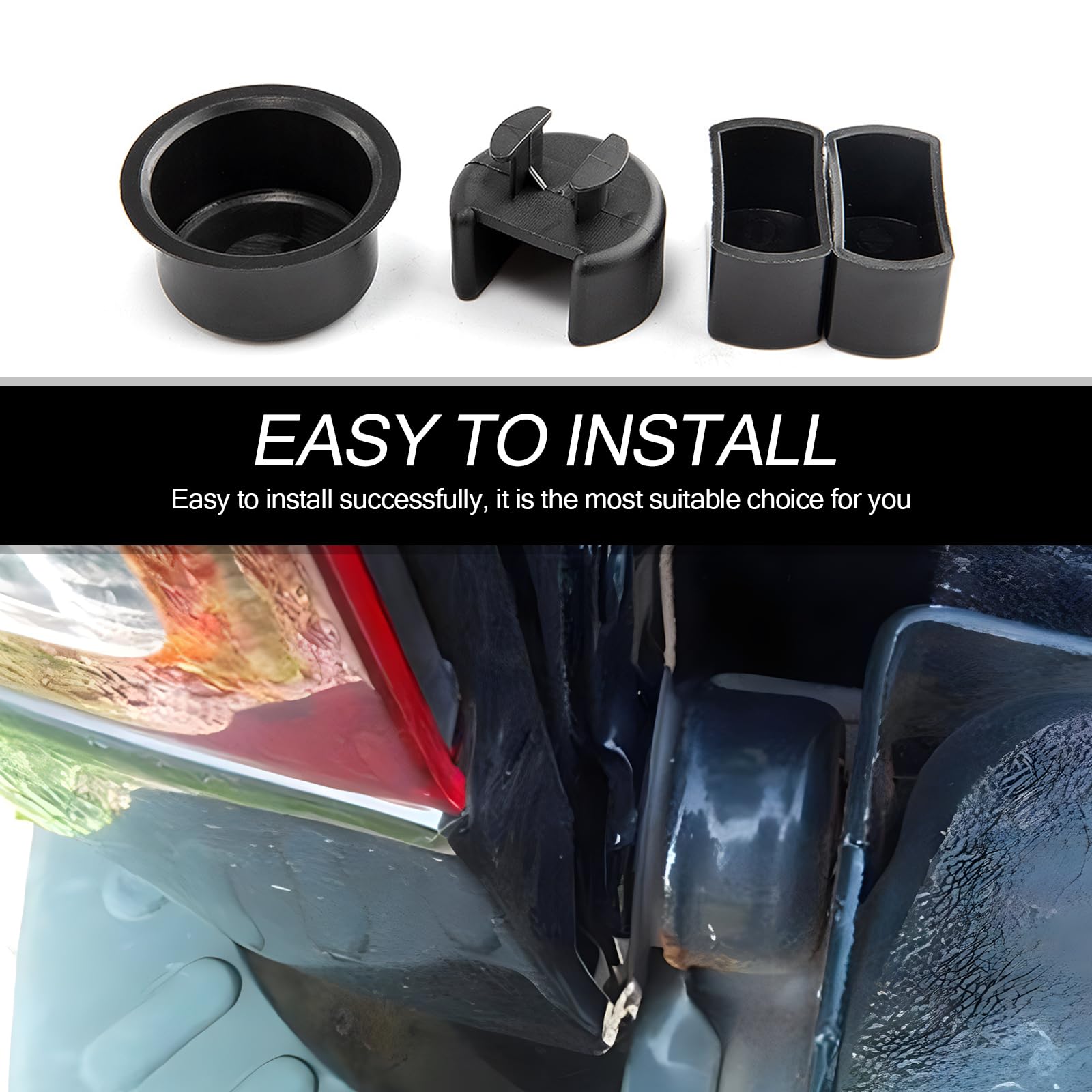 Snapklik.com : Tesnaao 4 PCS Car Tailgate Hinge Pivot Bushing Kit, ABS ...