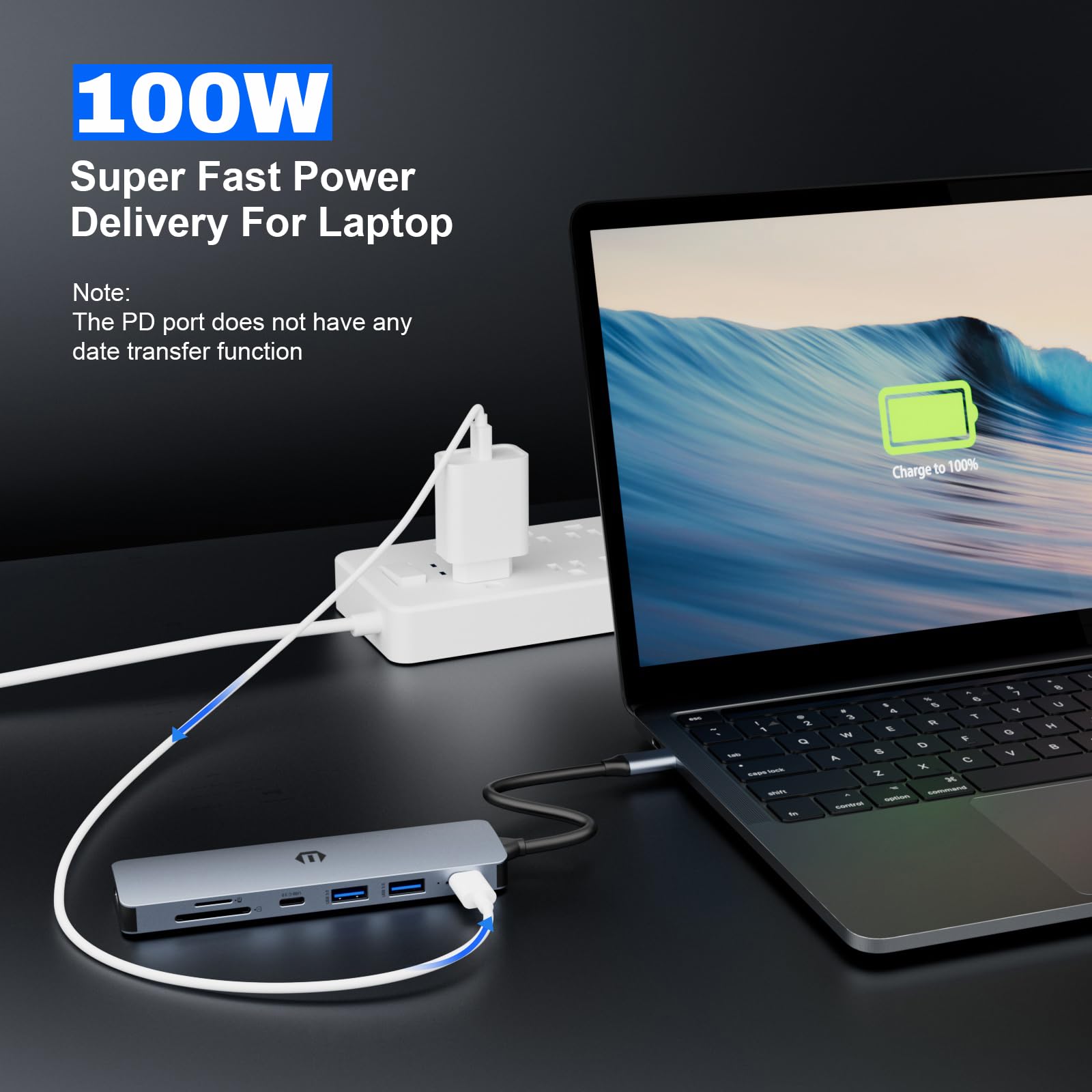 Snapklik.com : USB C Hub, 7 Port Aluminum USB C Hub, Connect Dual ...