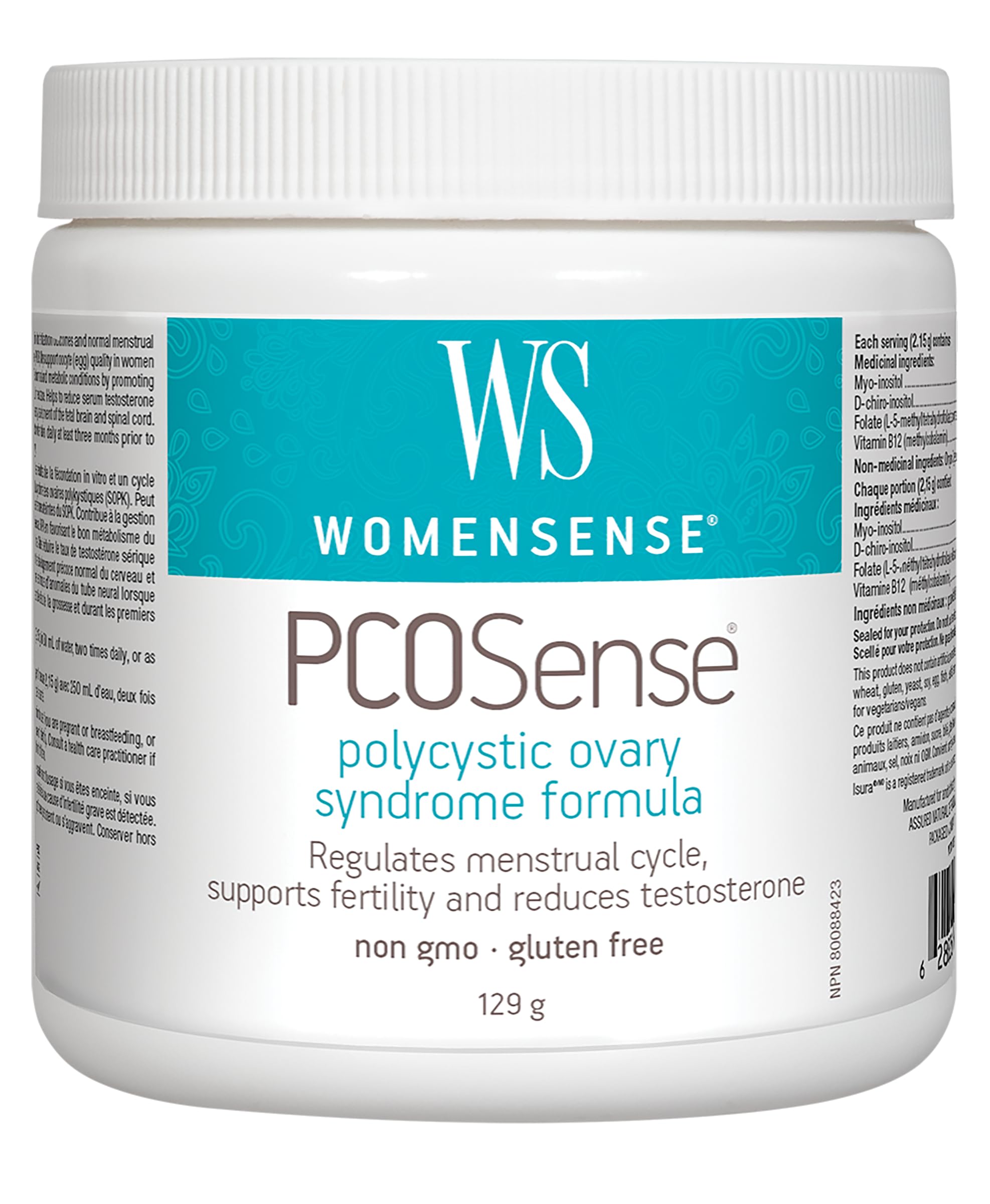 WomenSense - PCOSense 129g (Powder), Myo-Inositol, D-Chiro Inositol ...