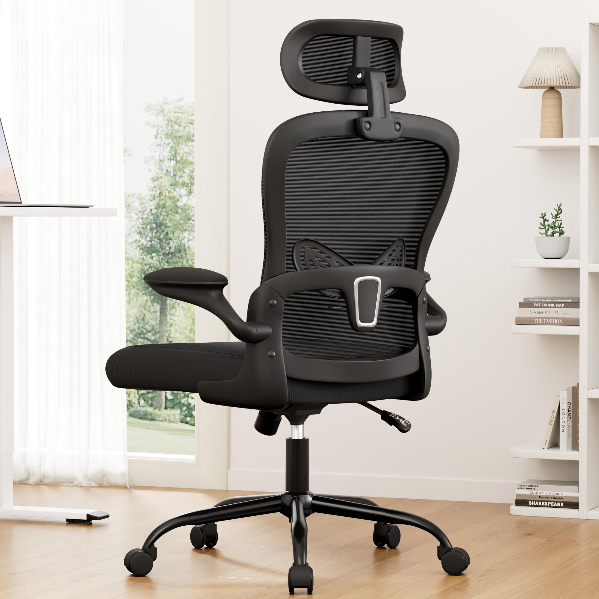 Snapklik.com : Shahoo Office Chair Black, Ergonomic Computer Desk Chairs