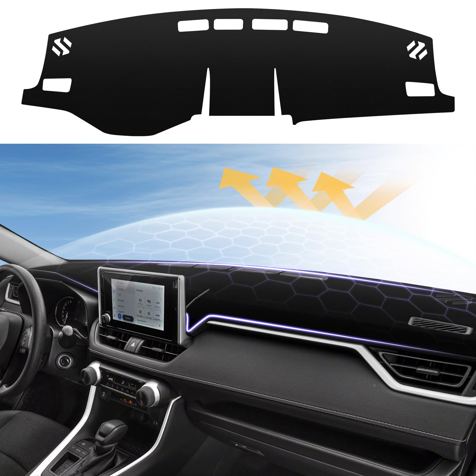 Amazon.com: Autofit Upgraded Rubber Anti-Slip Dashboard Cover ...