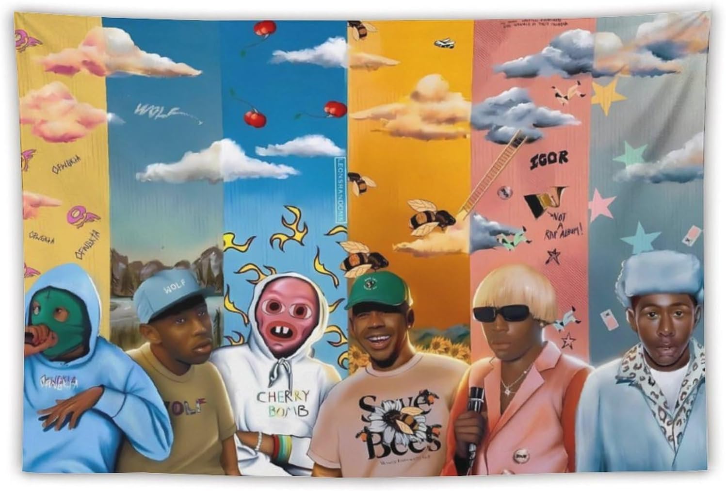 Amazon.com: BATTLELAND Tyler Rapper The Singer Creator Tapestry, Funny ...