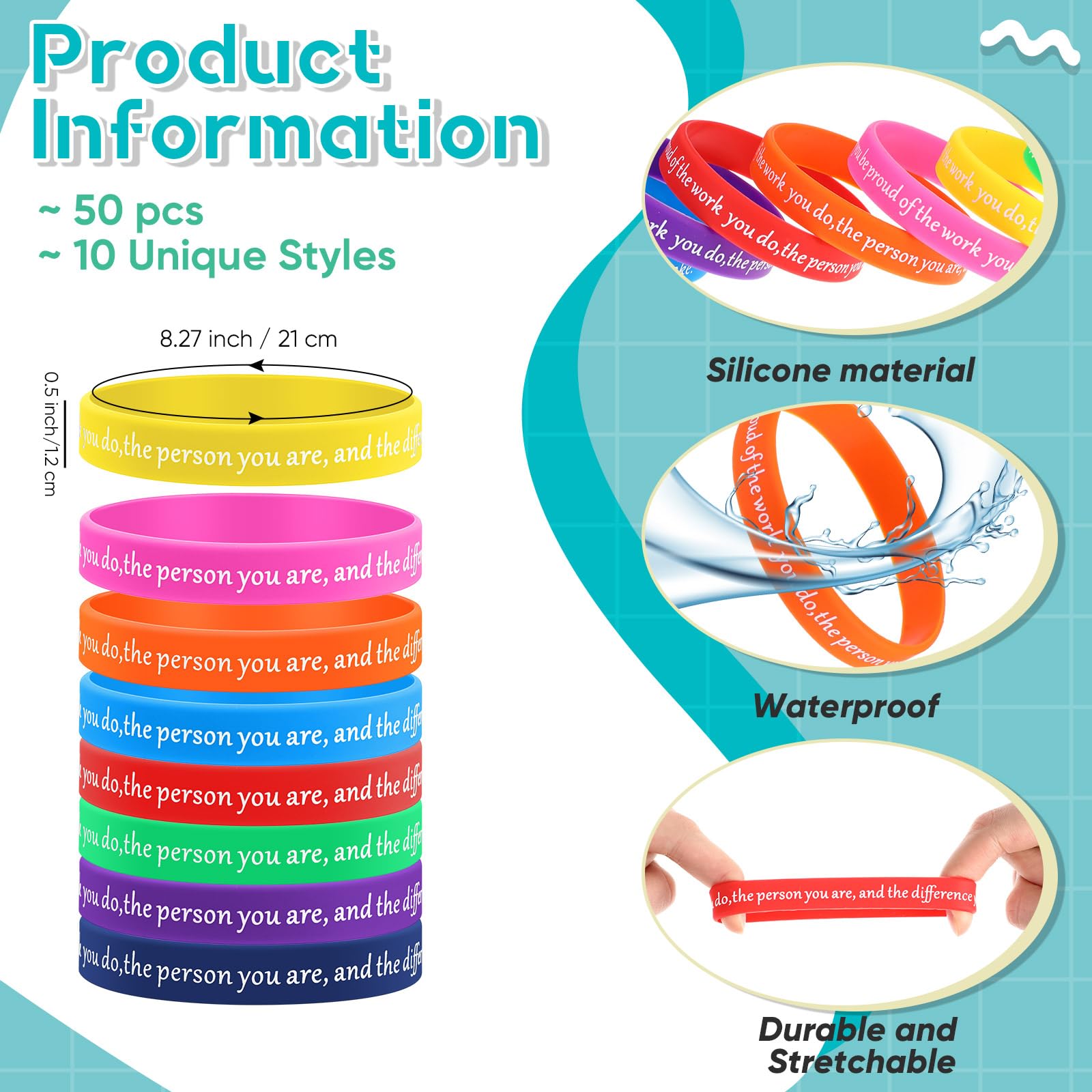 Snapklik.com : Sasylvia 50 Pcs Employee Appreciation Gifts Silicone ...
