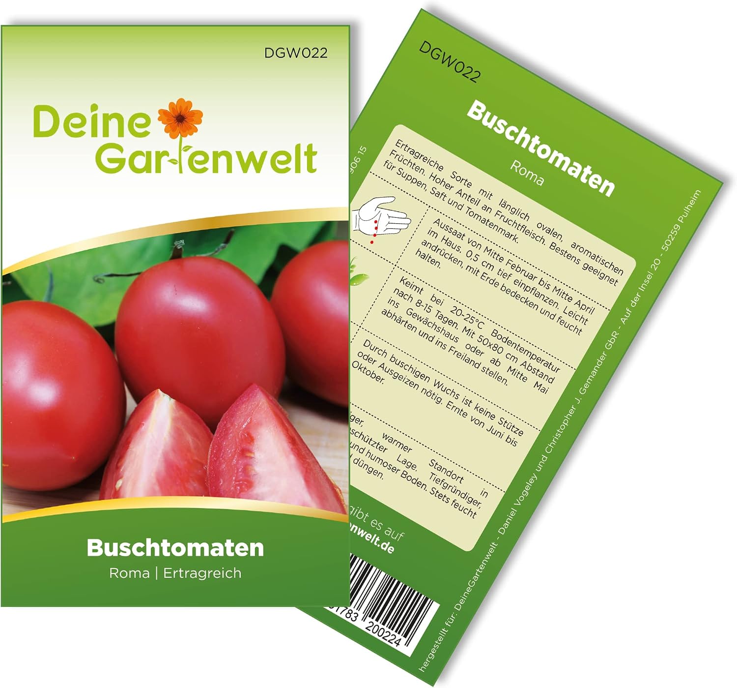Buschtomaten Roma VF Samen - Solanum lycopersicum - Tomatensamen ...