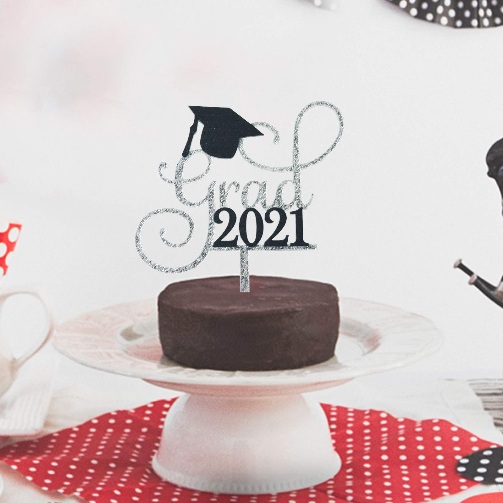 Grad 2021 Cake Topper, Graduation Cake Topper, Class of 2021 Grad Party ...