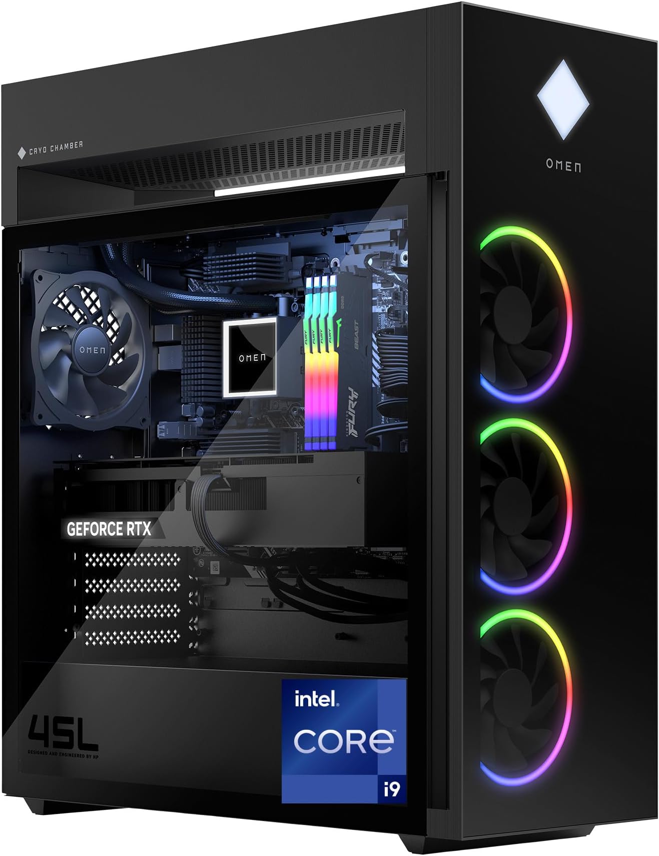 Amazon.com: HP OMEN 45L Gaming Desktop, 14th Generation Intel Core i9-14900K, 64 GB RAM, 2 TB ...