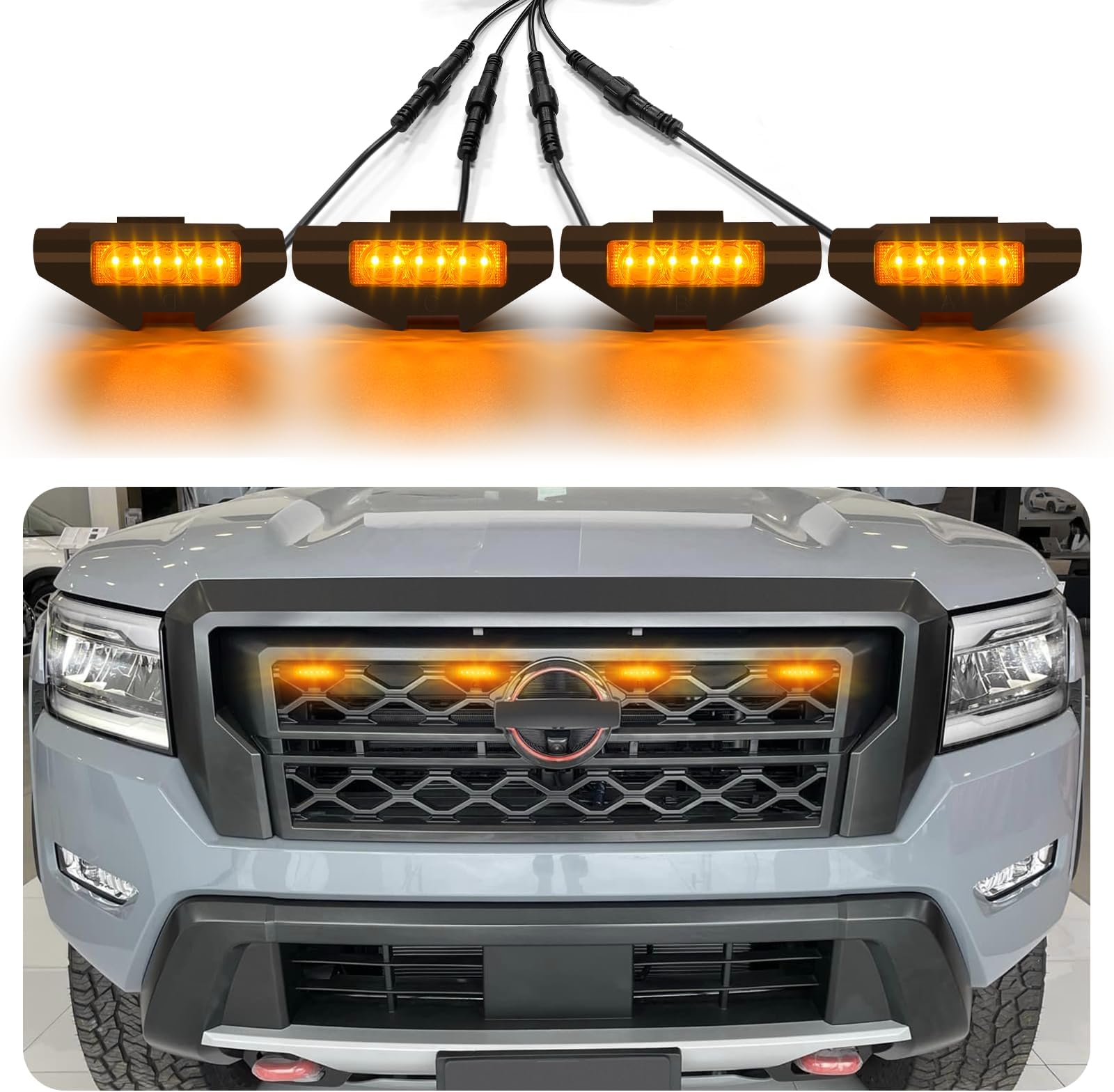 Amazon.com: LED Grille Lights For 2022 2023 2024 Nissan Frontier Grill ...