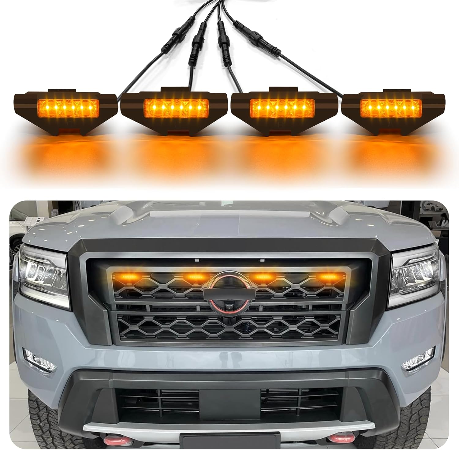 Luces LED para parrilla para Nissan Frontier 2022 2023 2024 para ...