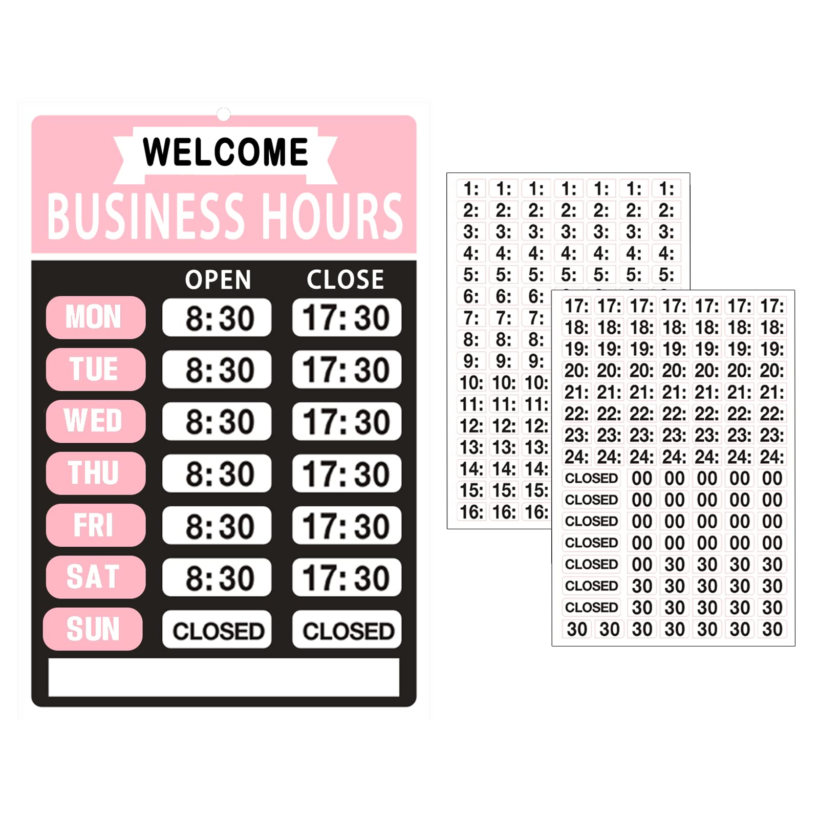 Amazon.com : Business Hours Sign,Opening Hour Sign Kit,Changeable Store ...