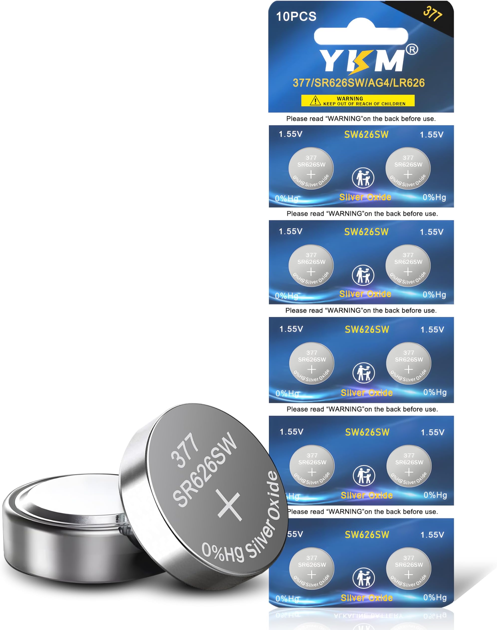 Amazon.com: SKOANBE 10Pack SR626SW 377 LR626 AG4 1.5V Watch Battery ...