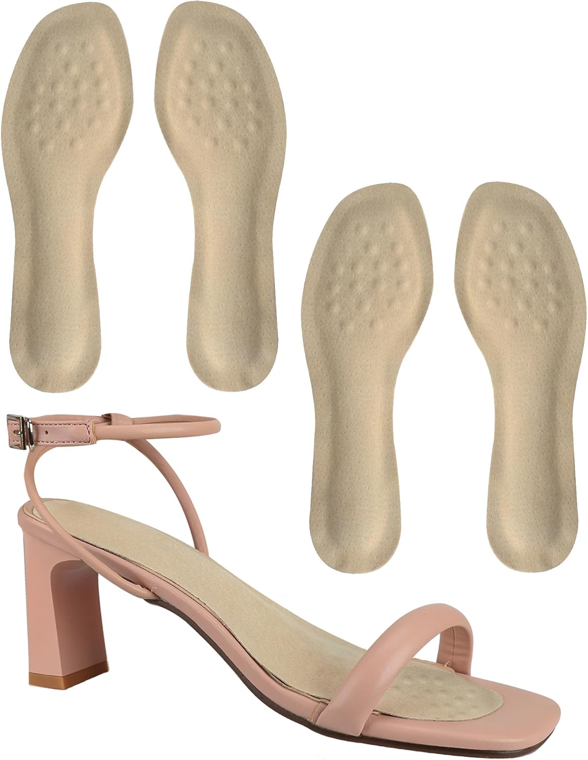 Amazon.com: 2 Pairs High Heel Insoles for Women, Pigskin Cushion Sandal ...