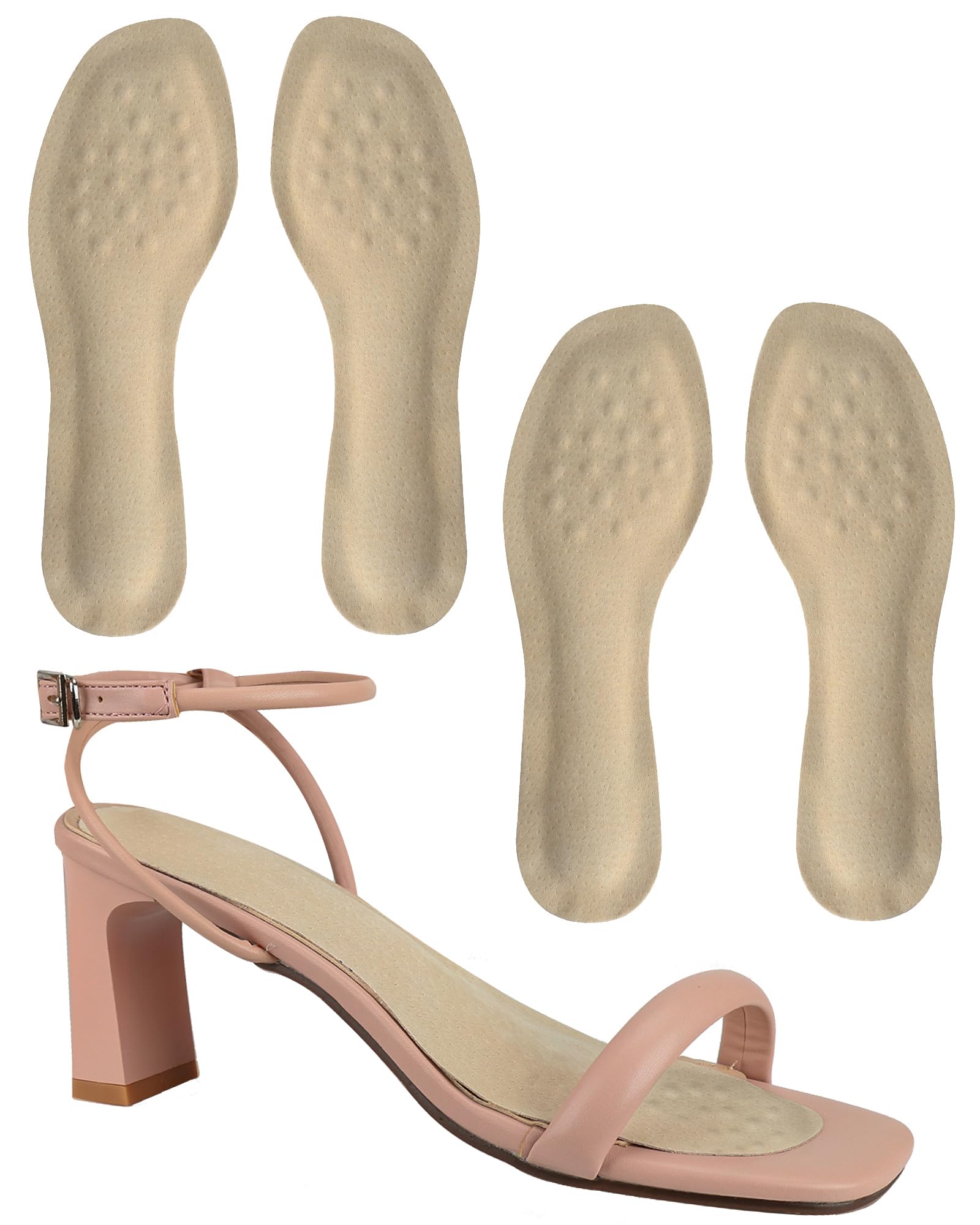 Amazon.com: High Heel Insoles Inserts for Women, 2 Pairs Pigskin Sandal ...