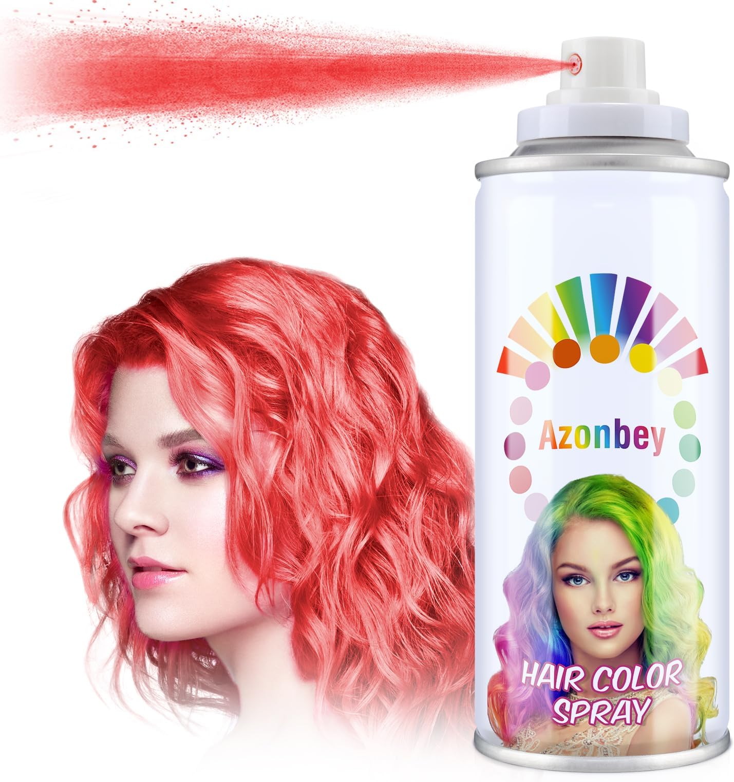 Amazon.com: Neon Pink Temporary Hair Spray (4.5 fl. oz) 1 Count - Easy ...
