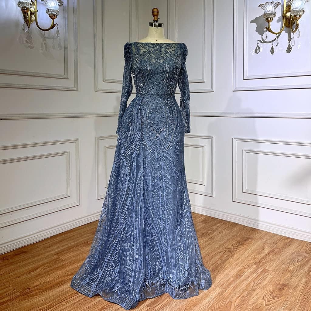 Amazon.com: TKFDC Evening Dresses Gowns Beaded Sparkle for Women Party ...