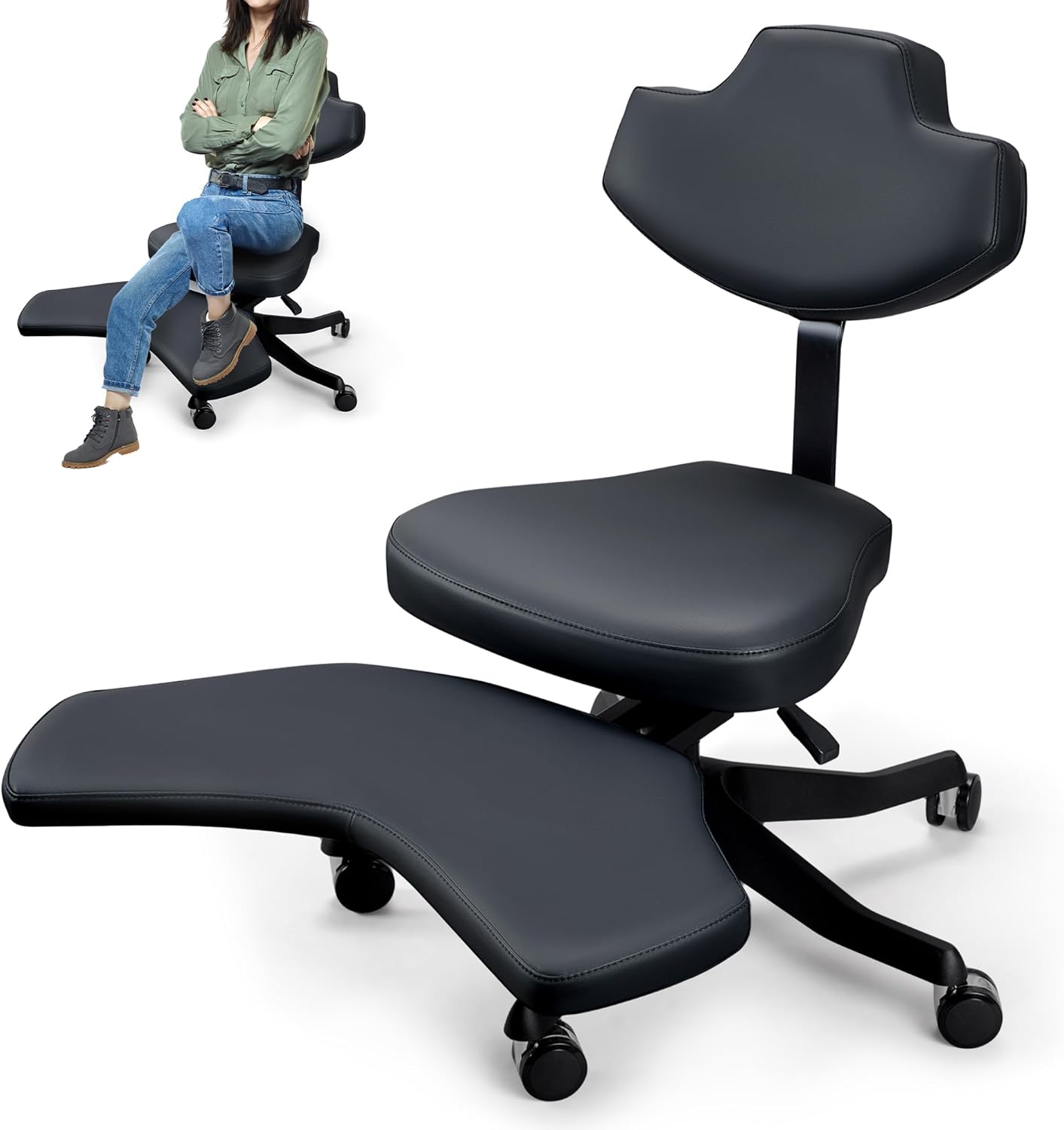 Amazon.com: Tristcily Cross Legged Office Chair -Meditation Chair ADHD ...