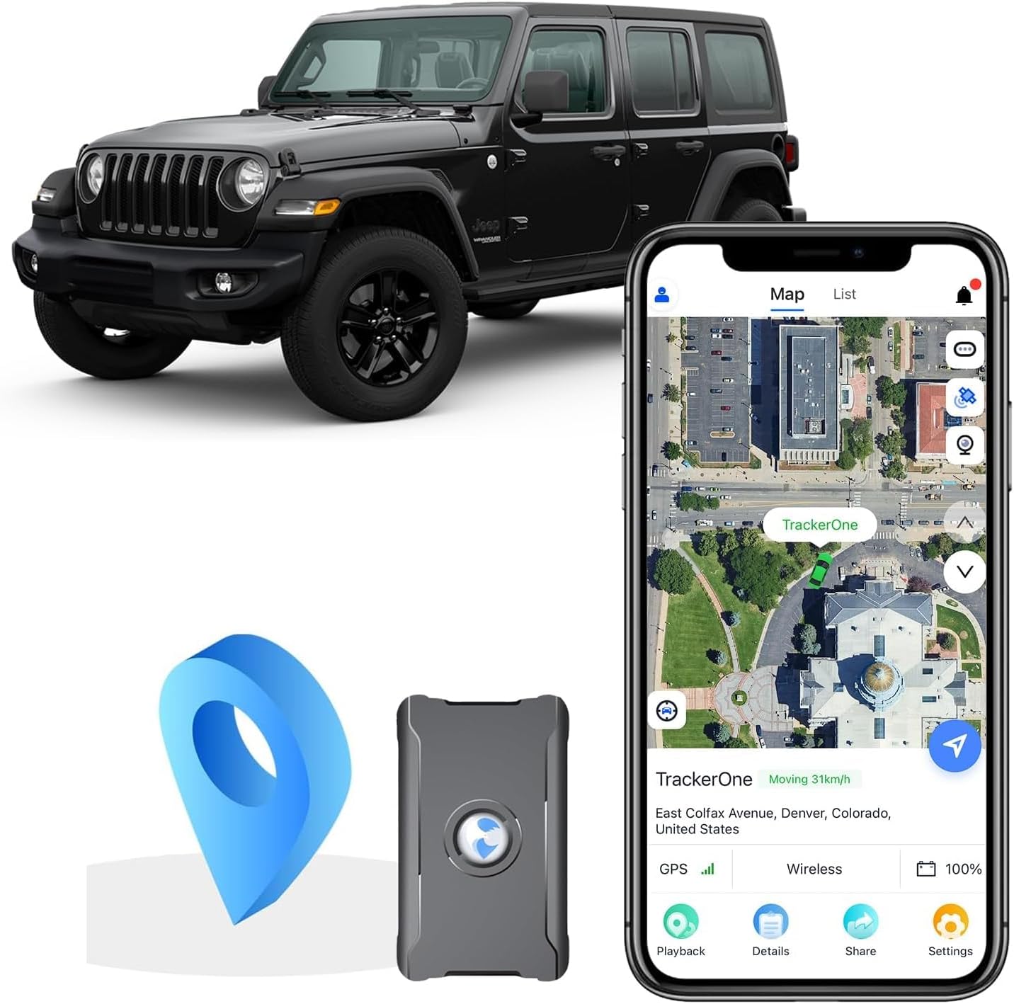 4G GPS Tracker for Vehicles, Car, Kids, Luggage, Car Tracker Device ...