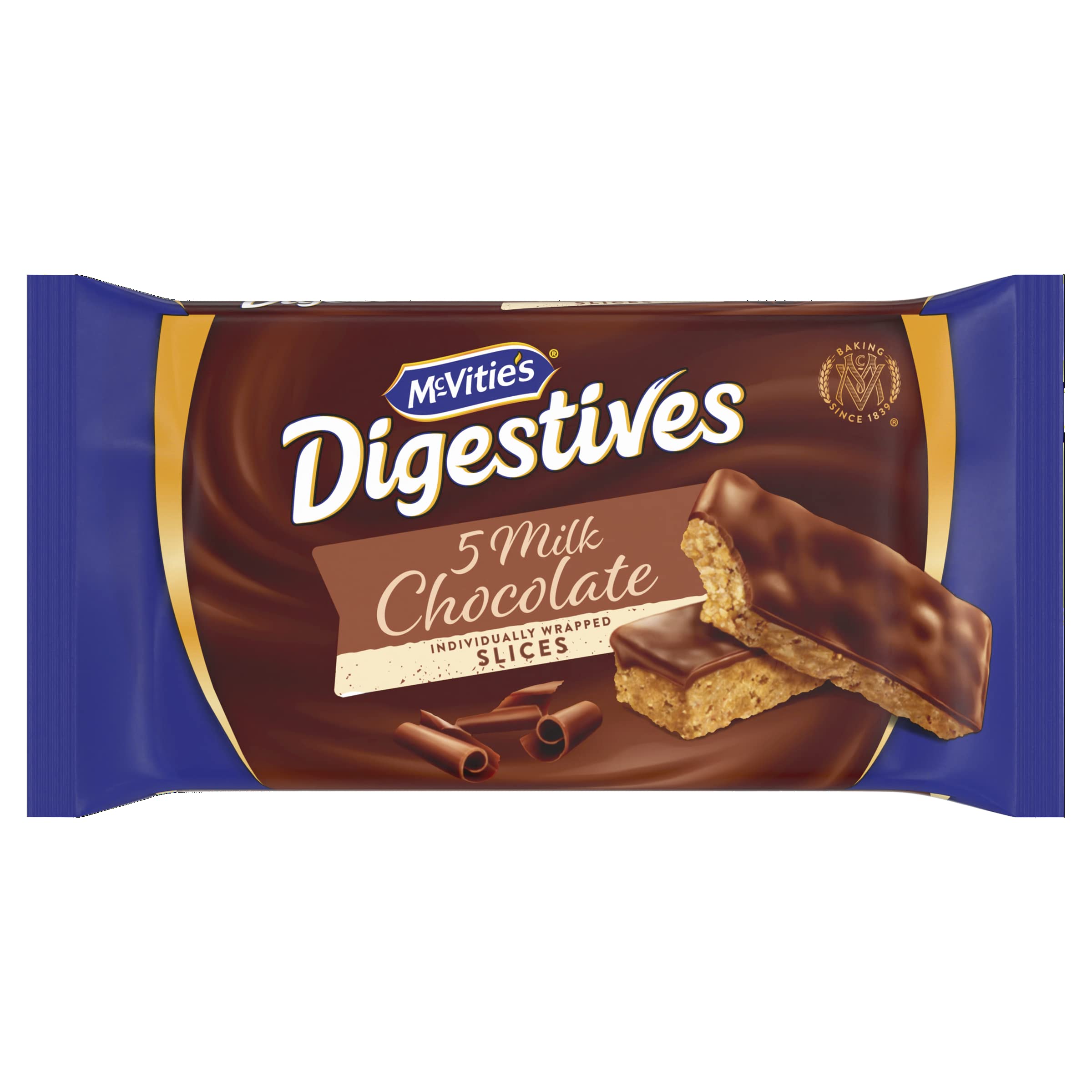 Buy McVitie's Digestives Milk Chocolate Slices, 5 slices, 124g Online ...