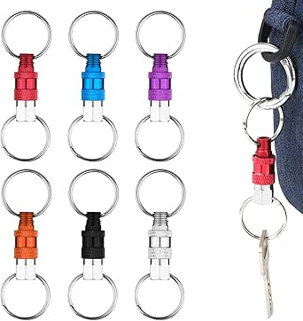 Amazon.com: 6 Pack Pull Apart Keychain, Quick Release Keychain Aluminum ...