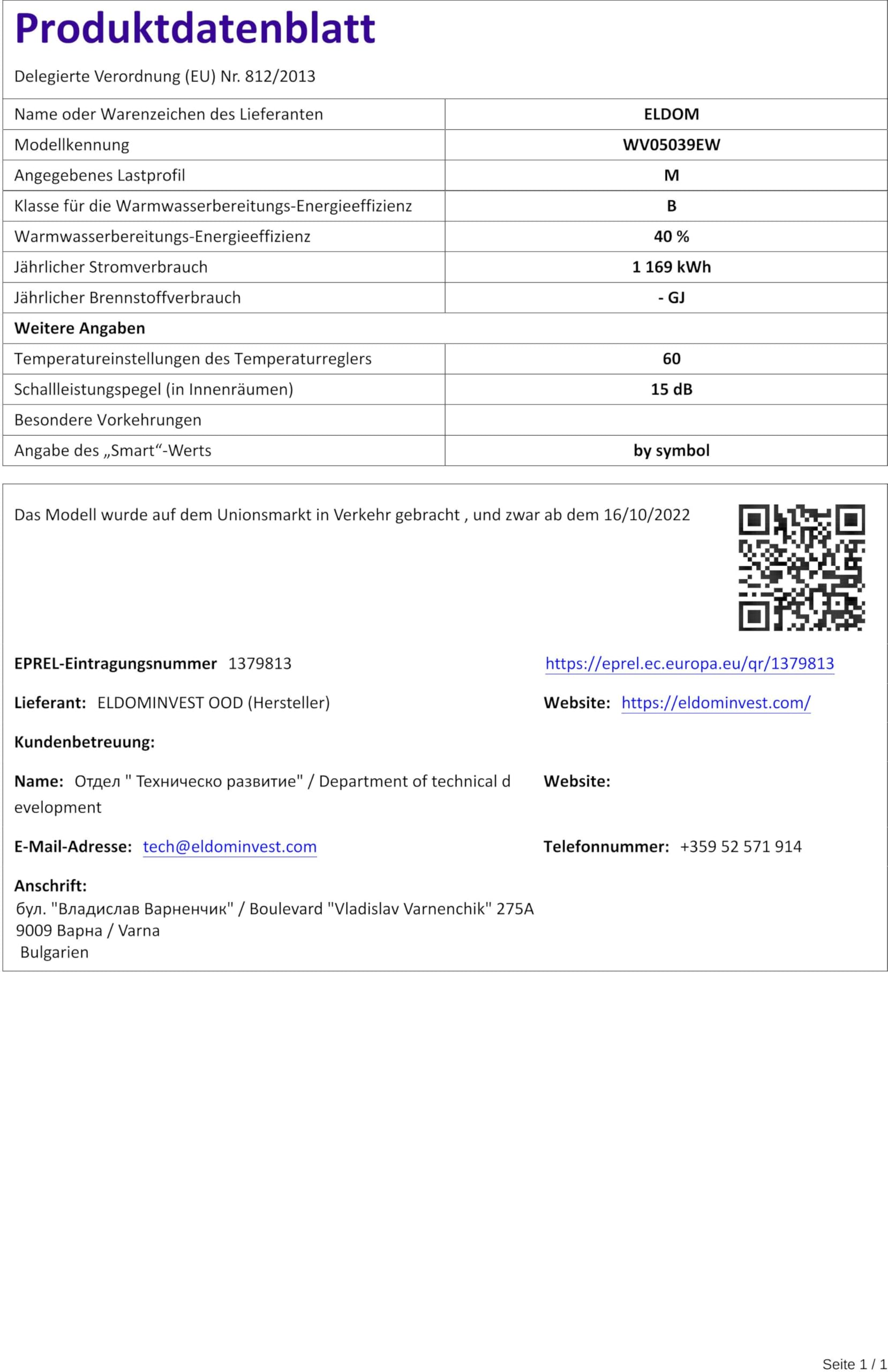 Elektrospeicher Warmwasserspeicher Boiler Smart Control wandhängender ...