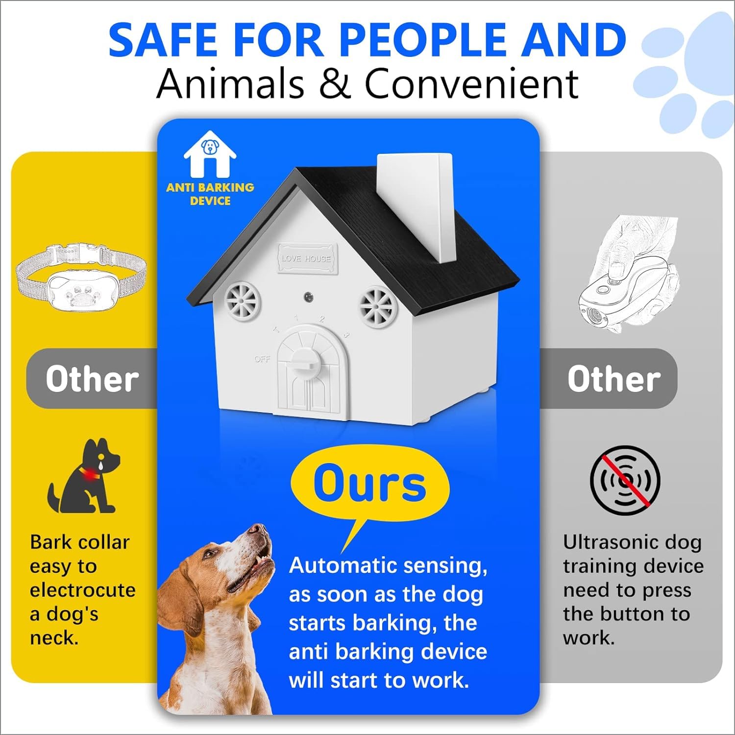 No Barking Device For Dogs Anti Barking Device,50FT Dog Barking Control ...