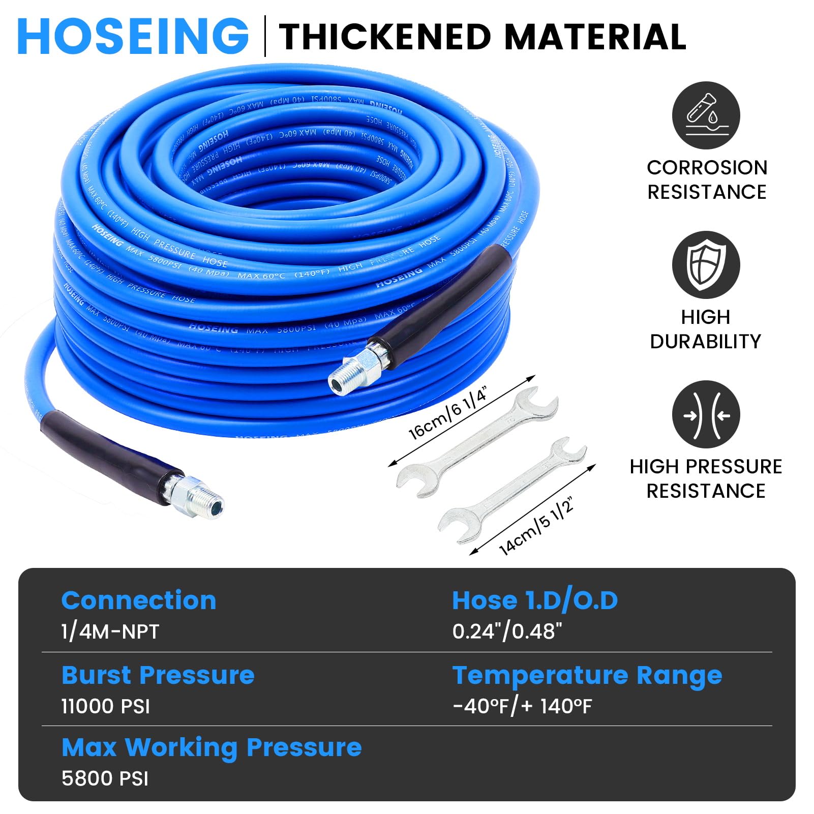 Snapklik.com : 20FT Sewer Jetter Kit For Pressure Washer, 5800 PSI ...