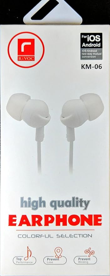 Garuda Hub RIVOC Earphones km-06 White : Amazon.in: Electronics
