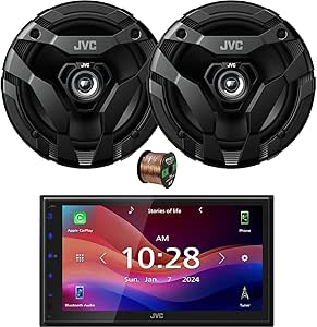 Amazon.com: JVC KW-M590BT Double DIN 6.8" Capacitive Touchscreen Digital Media Bluetooth USB/AM ...